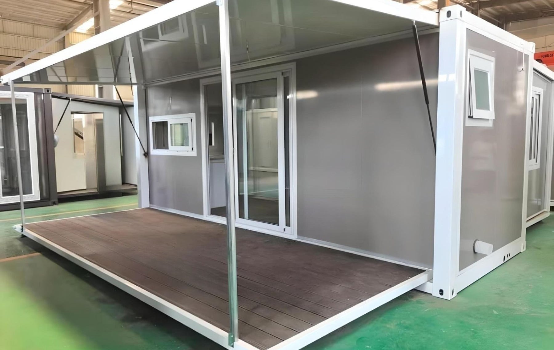 20ft Fold-Out Home with Decking | Express Portables