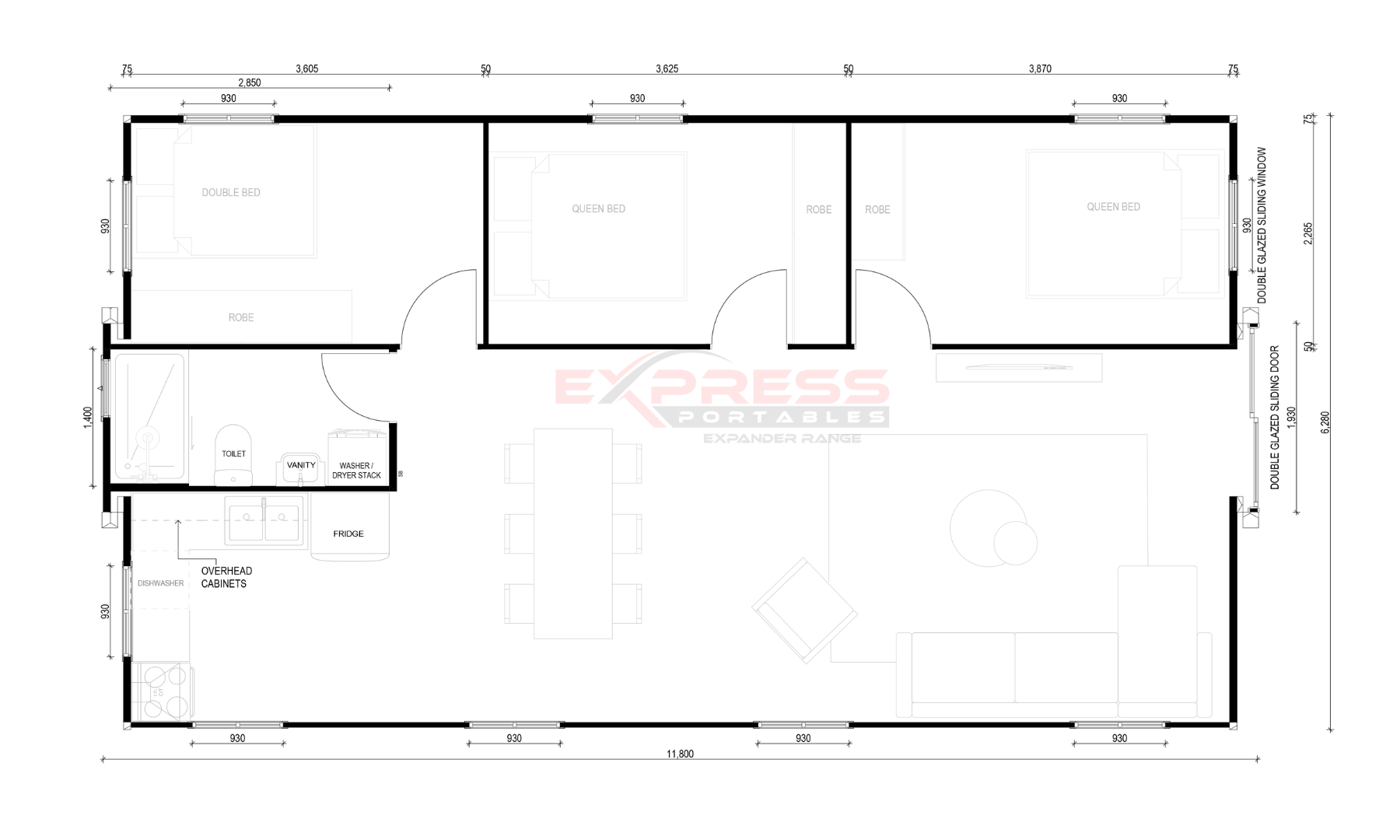 40ft Expandable Container Home - 3 Bed – Express Portables