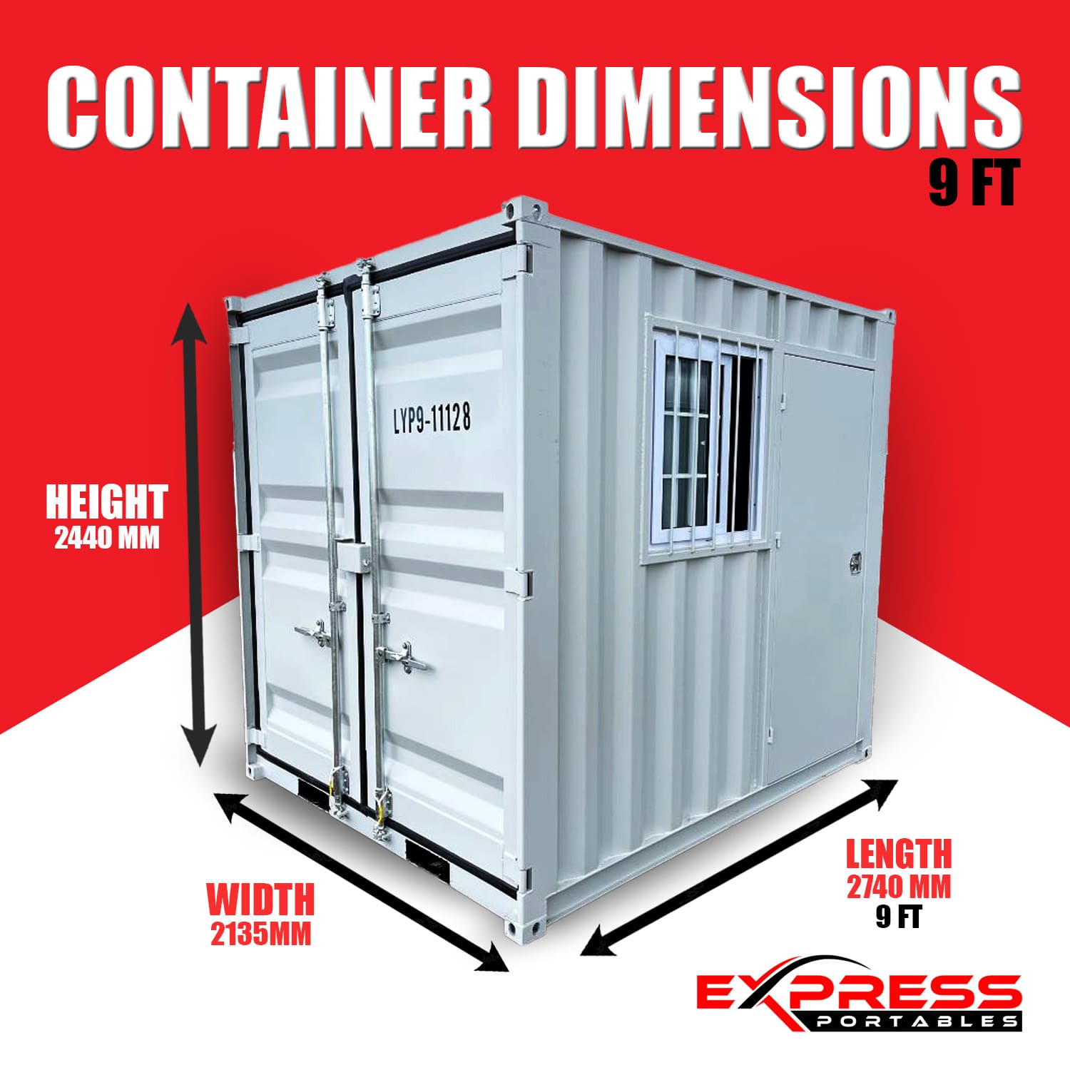 9ft Shipping Container | Express Portables